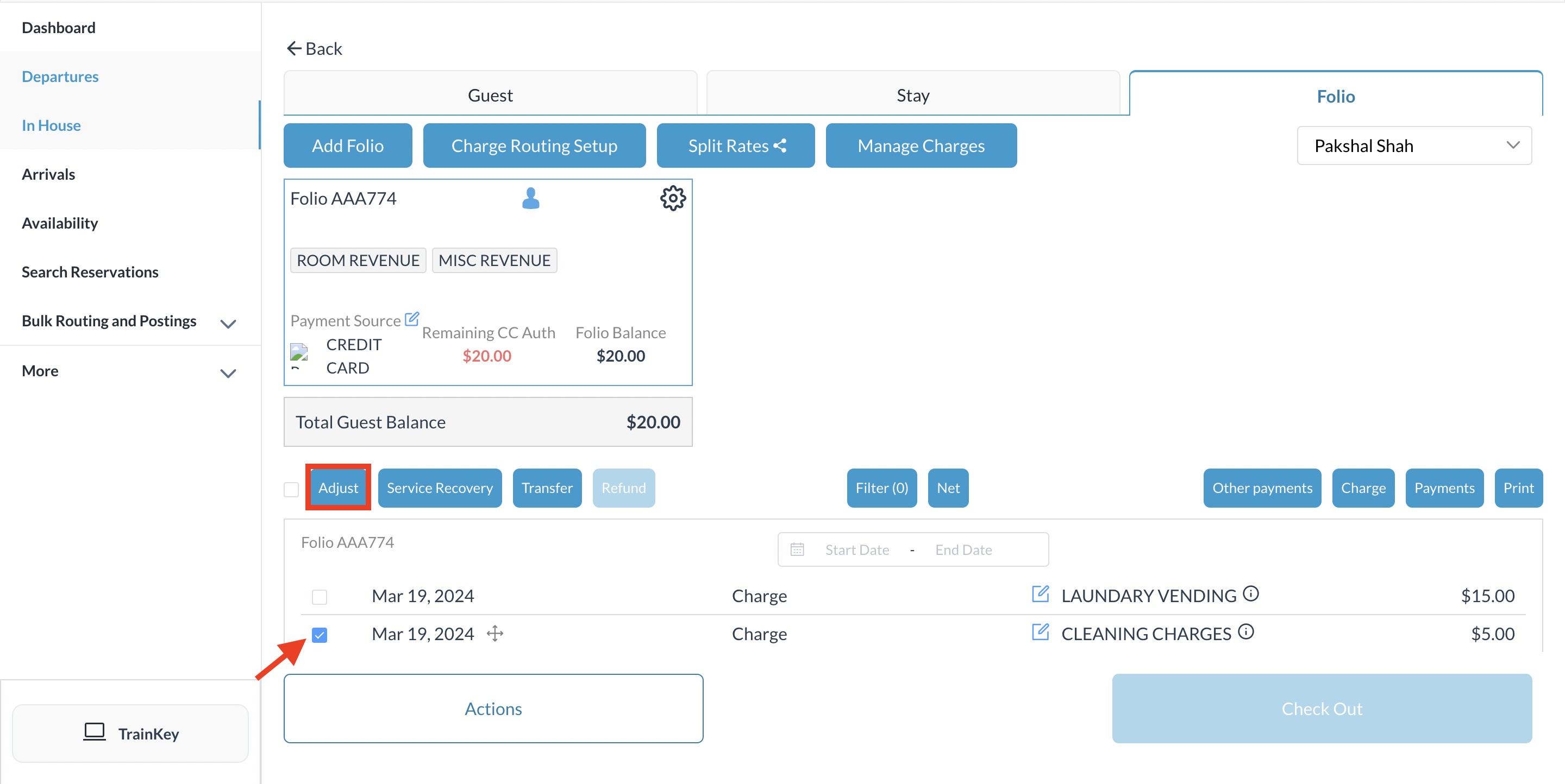 Adjusting Charges .ng